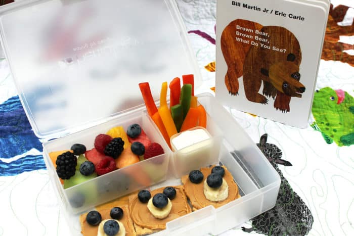 Brown Bear Bento Box with Rainbow Fruit Salad | Healthy Family Project