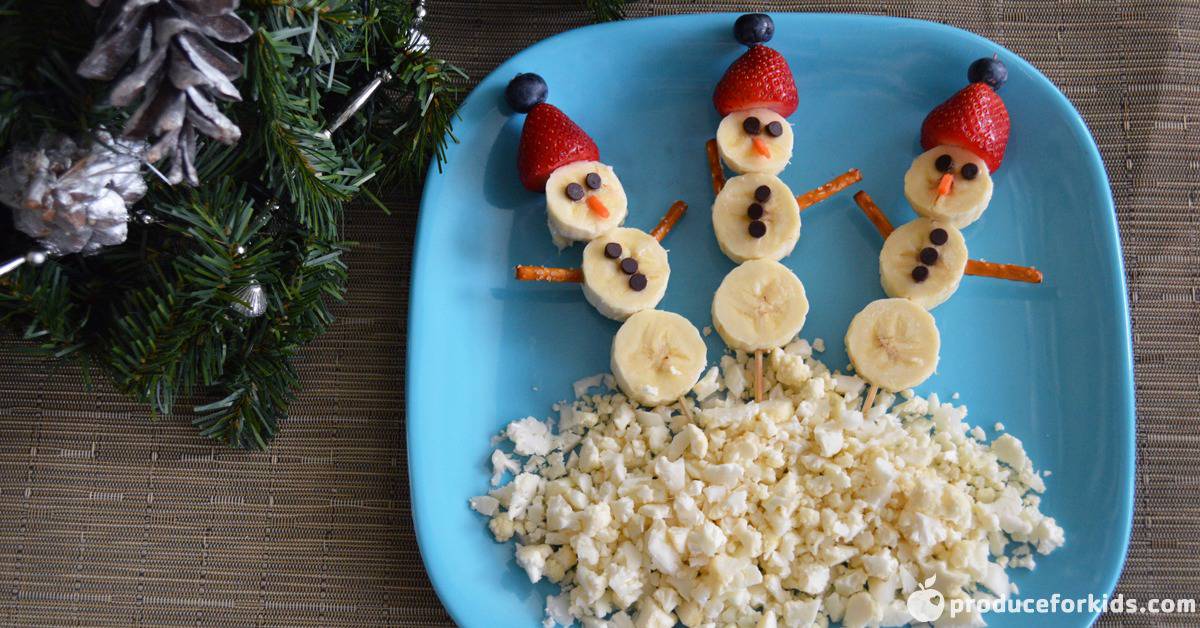 Snowman Fruit Kabobs | Healthy Family Project