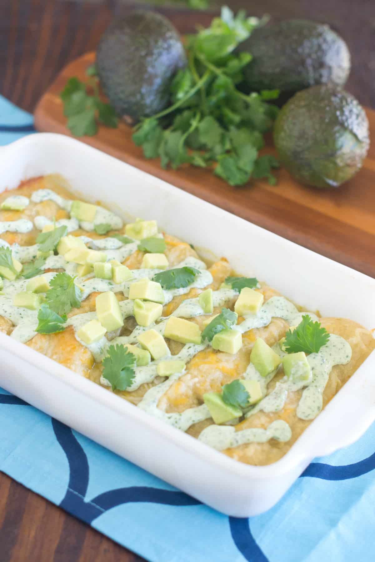 Chicken Avocado Enchiladas | Healthy Family Project