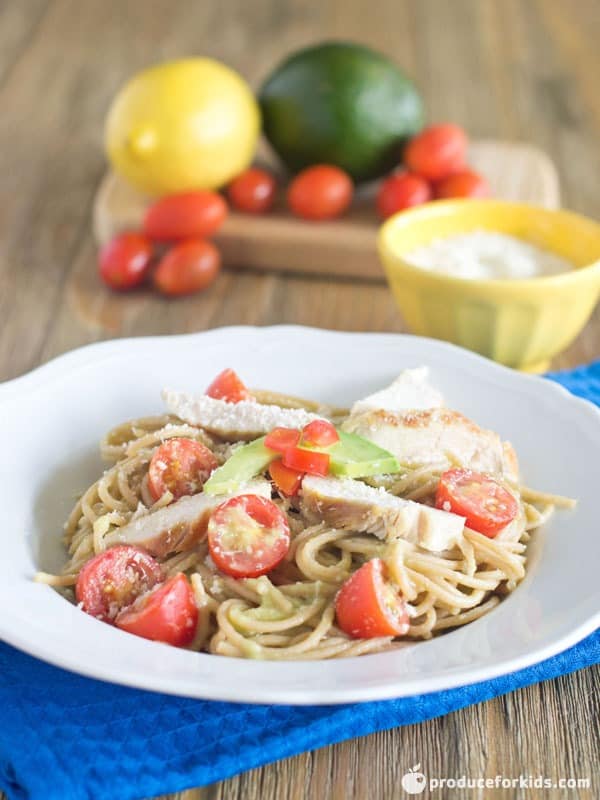 Creamy Chicken Avocado Alfredo Pasta | Healthy Family Project
