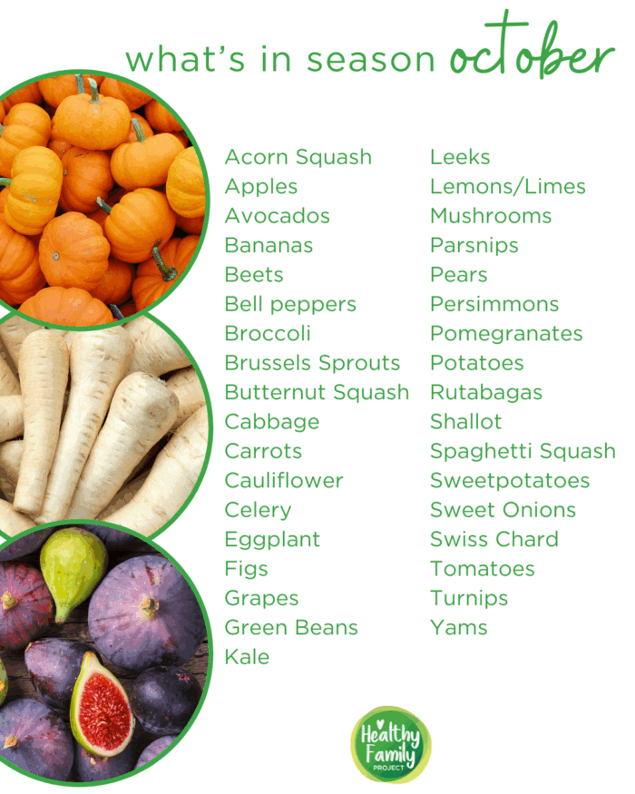 What's In Season for October | Healthy Family Project