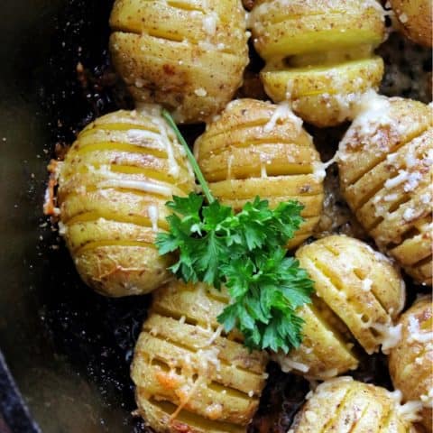 Garlic & Parmesan Mini Hasselback Potatoes Recipe