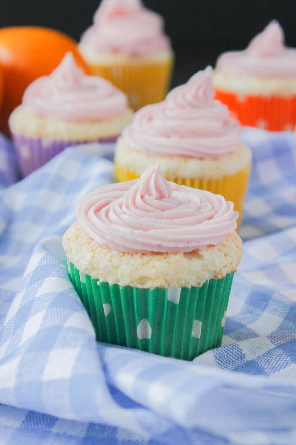 Angel Food Cupcakes with Blood Orange Frosting - Healthy Family Project