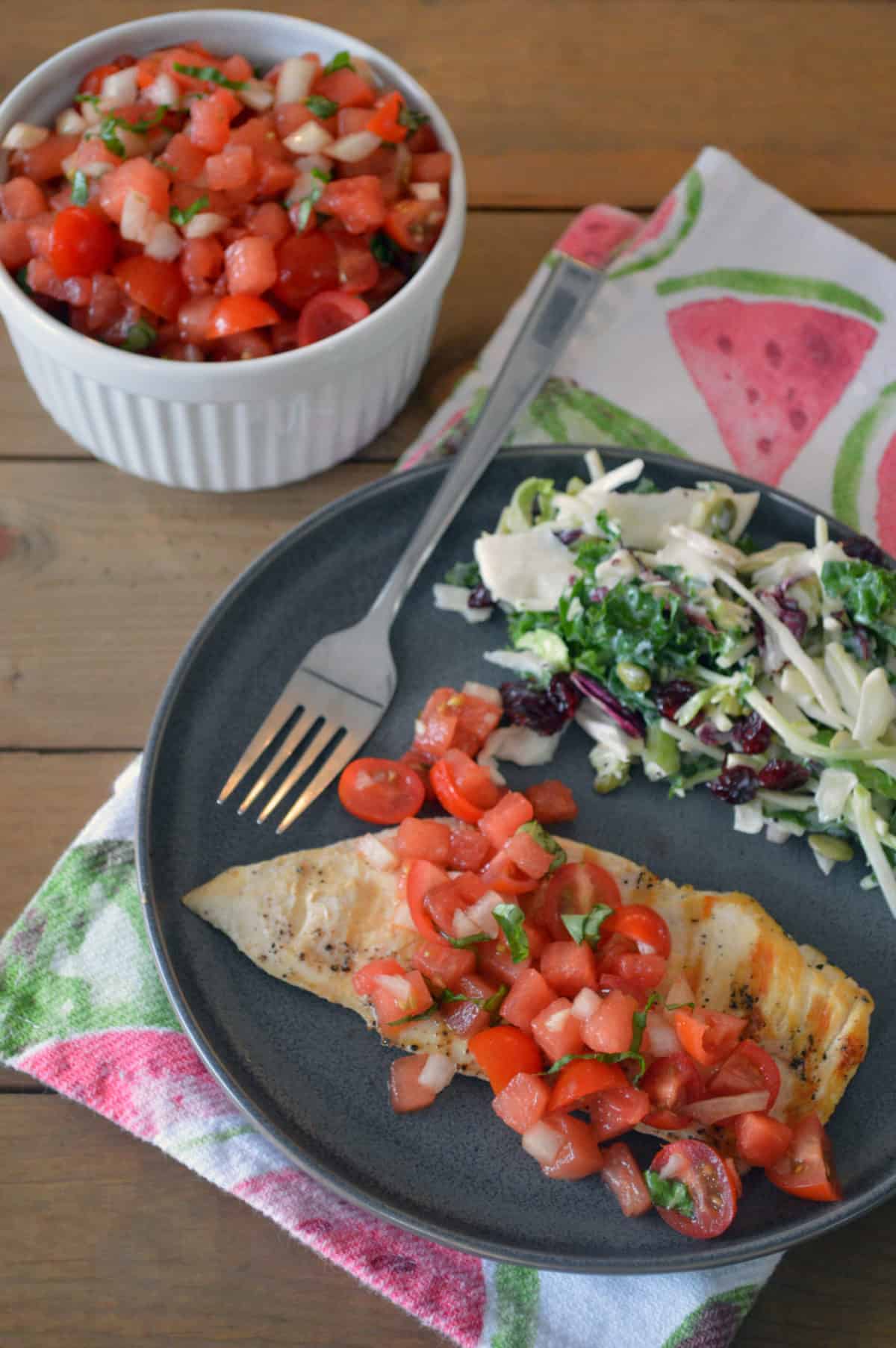 Grilled Chicken with Watermelon Salsa | Healthy Family Project
