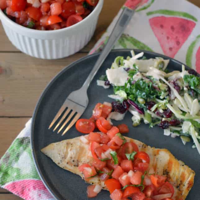 Grilled Chicken with Watermelon Salsa | Healthy Family Project