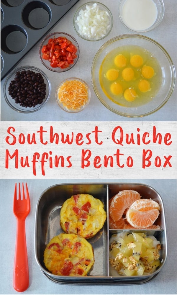 Southwest Quiche Muffins Bento Box - Healthy Family Project