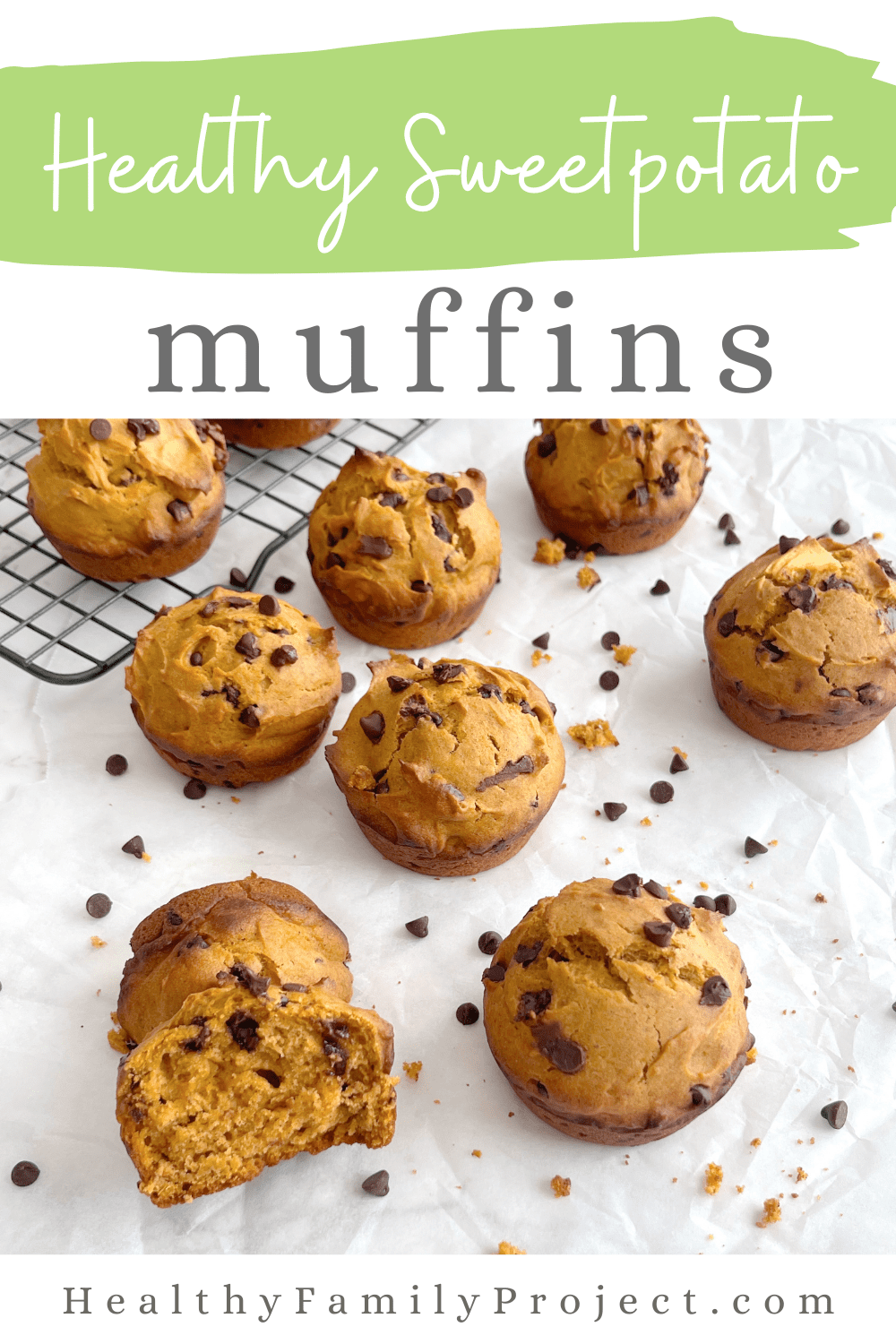 Healthy Chocolate Chip Sweetpotato Muffins - Healthy Family Project