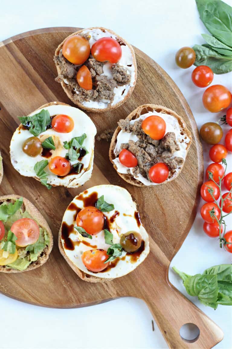 Savory & Healthy English Muffin Toppings - Healthy Family Project