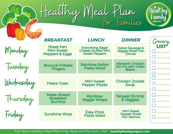 Easy Back To School Meal Plan - Healthy Family Project