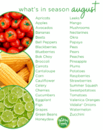 What’s in Season for August | Summer Seasonal Produce | Healthy Family ...